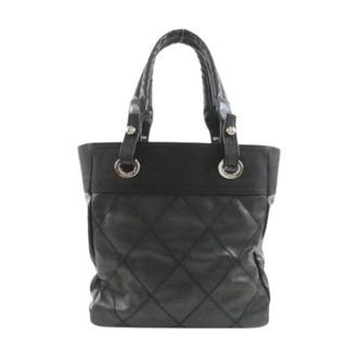 Chanel Pre-owned Paris Biarritz Canvas Tote Bag - - Pre-owned - Damen - Schwarzk - ONE SIZE