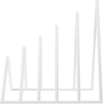 Artibetter LALAFINA Dreieckiger Schreibtisch Organizer aus Wei&szlig; Moderner Aktenhalter und Magazin Organizer mit Rundem Eckenschutz Gro&szlig;es Fassungsverm&ouml;gen f&uuml;r B&uuml;c