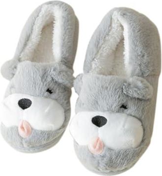 Hemobllo Chaussures Dhiver Maison Pantoufles Dintérieur Pour Femmes En Coton, Semelle Antidérapante En Tpr, Doublure Peluche Épaisse Chaude, Grosse Taille 40/4