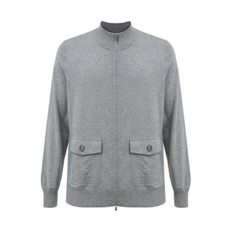 Gran Sasso Grauer Langarm-Zip-Pullover - - Knitwear - Herren - Grau - XL