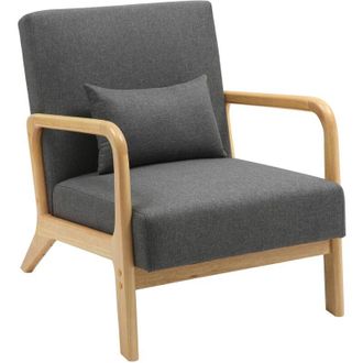 Clp Fauteuil Hibbing Tissu Gris foncé