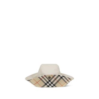 Burberry Womens White Cotton Bucket Hat