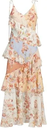 Zimmermann Robe fluide fleurie en coton et soie
