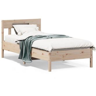 vidaXL Massivholzbett ohne Matratze 90x190 cm Kiefernholz Vidaxl