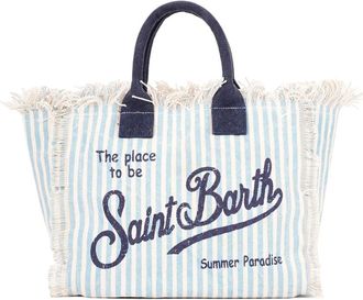 MC2 Saint Barth Femme, Sacs, Bleu, Taille: ONE Size Colette Stripes S