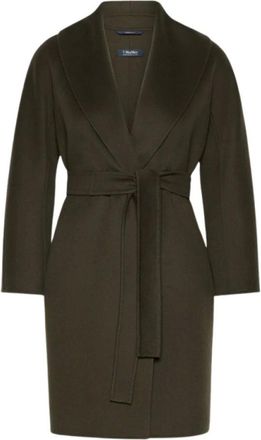 Max Mara Manteau ceintur&eacute; Messi - Femme - Manteaux - Vert - Taille: 36 FR