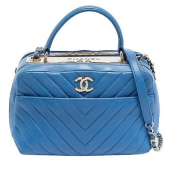 Chanel Sac &agrave; main en cuir Pre-owned - Femme - Pre-owned - Bleu - Taille: ONE Size