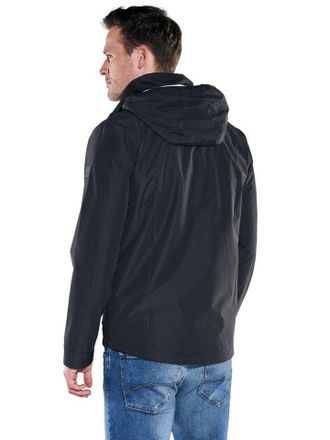 Engbers Kurzjacke Herren Funktionsjacke mit abnehmbarer Kapuze, Schwarz