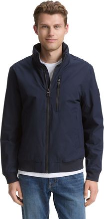 Tom Tailor Herren 1046226 Blouson Jacke mit verstaubarer Kapuze, 10668-Sky Captain Blue, XXL