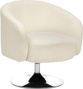 Atmosphera Atmosphera - Fauteuil pivotant en bouclette edith