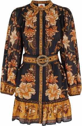Farm Rio Farm Rio, Femme, Robes, Multicolore, Taille: 36 FR Majestic Garden Mini Dress