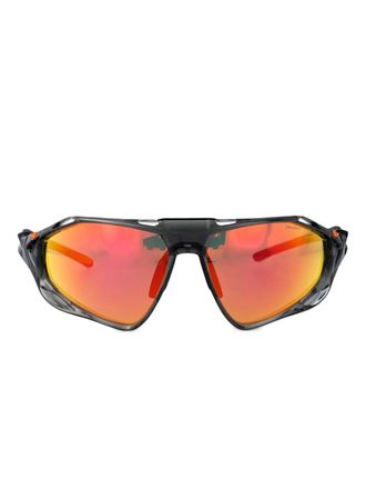 Nike Zeus Rize E Sonnenbrille mit reflektierenden Gl&auml;sern - Schwarz