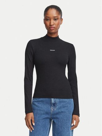 Guess Bluse W6BP06 K5471 Schwarz Slim Fit