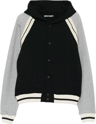 Palm Angels Gebogene Logo-Trainingsjacke in Schwarz - - Sweatshirts & Hoodies - Herren - Mehrfarbig - M