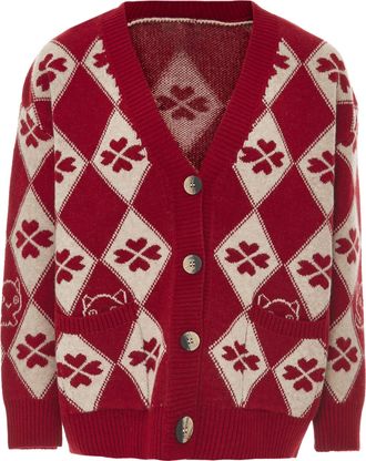 Mymo Strickjacke Frauen verrottetes Wollwei&szlig;