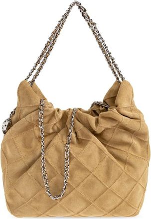 Tory Burch Sac seau Fleming en daim - Femme - Sacs - Beige - Taille: ONE Size