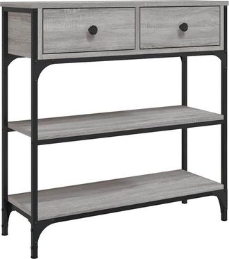 vidaXL Konsolentisch Grau Sonoma 72,5x25x75 cm Holzwerkstoff Vidaxl