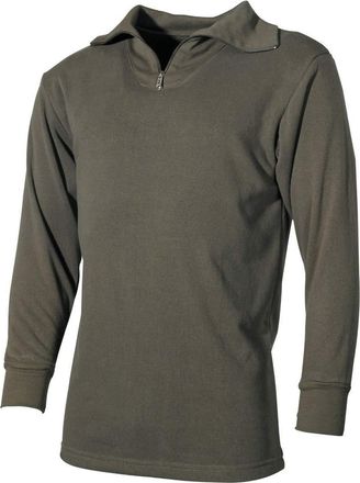 MFH BW Plüsch Rollkragenhemd mit Reißverschluss (Oliv/10)