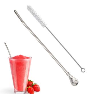 Generic Teelöffel-Strohhalm - multifunktionales gefiltertes Strohwerkzeug, Metall-Trinkrührer | kompaktes Design, Kaffee-Ei, Löffelsieb, lose Teefilter, Suppe