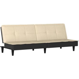 vidaXL Schlafsofa Creme Stoff Vidaxl