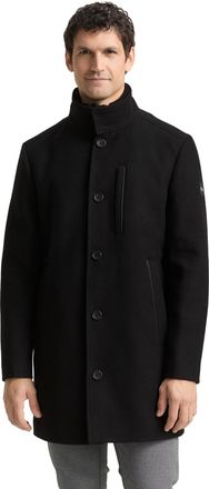 Tom Tailor Herren 1046983 2-in-1 Wollmantel Mit Abnehmbarer Innenjacke, 29999 - Black, XL EU