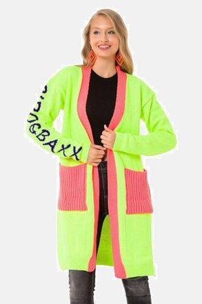 Cipo & Baxx Cardigan Stickjacke (1-tlg) Im coolen Neon-Design, WP242