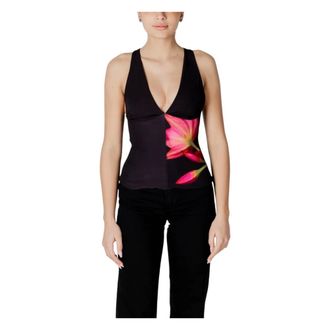 Desigual Femme, Tops, Noir, Taille: 36 FR Haut Femme Polyester &Eacute;lasthanne Collection