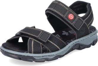 Rieker Damen Klassische Sandalen 68851, Frauen Sandalen,Sommerschuhe,Freizeitschuhe,offene Schuhe,Strandschuhe,schwarz (02),36 EU / 3.5 UK