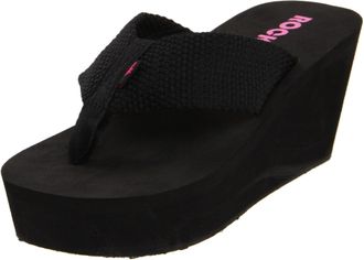 Rocket Dog Diver Wedge-Flip-Flop-Damensandalen mit Komfort-Schaumstoff, Schwarz, 39.5 EU