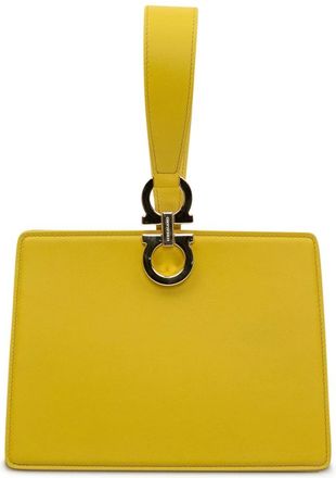 Ferragamo Femme, Sacs, Jaune, Taille: ONE Size Mini pochette Gancini
