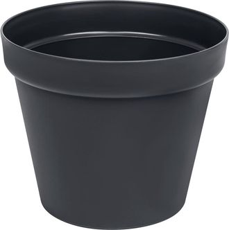 Patrol Patio Blumentopf Pflanzkübel rund Topf Übertopf Kunststoff D-48 cm anthrazit