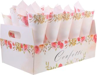BESPORTBLE Konfetti Papierkegel mit L&ouml;chern Inkl Blumen S&uuml;&szlig;igkeiten Kegeln f&uuml;r Hochzeit Geburtstag Partydekoration Nachhaltige Papiert&uuml;ten f&uuml;r Bl&uuml;tenbl&auml;tter und 