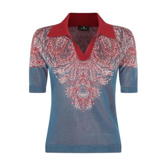 Etro Polo-Shirt mit Kaschmirmuster - - Tops - Damen - Mehrfarbig - 2XS