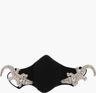 Balmain Maske mit schmuckbesetztem Krokodil Balmain