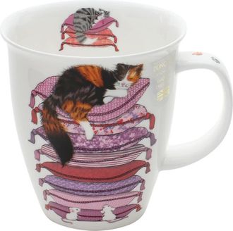 Dunoon Becher Nevis Sleepy Cats pink - 0,48l
