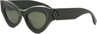 Fendi Diamantbrillen - Premium-Qualit&auml;t Eyewear - - Accessories - unisex - Gr&uuml;n - 52 MM
