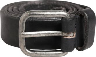 Daniele Alessandrini Homme, Accessoires, Noir, Taille: ONE Size Ceinture en cuir &agrave; boucle m&eacute;tallique