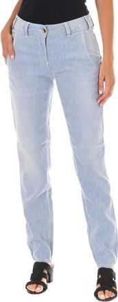 Met Gerade Passform Rei&szlig;verschluss Jeans - - Jeans - Damen - Blau - W26