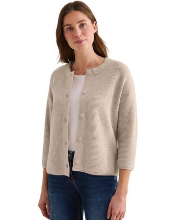 Cecil Damen B253926 Kurzer Cardigan, Desert Beige Melange, L EU