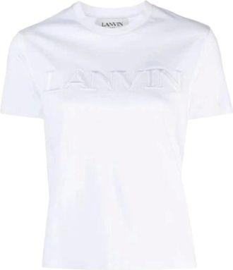 Lanvin Femme, Tops, Blanc, Taille: 36 FR T-shirt Logo