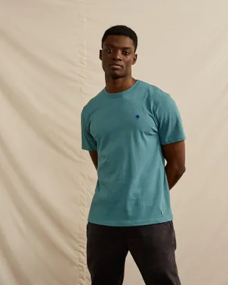 Faguo T-shirt vert clair chin&eacute; coton
