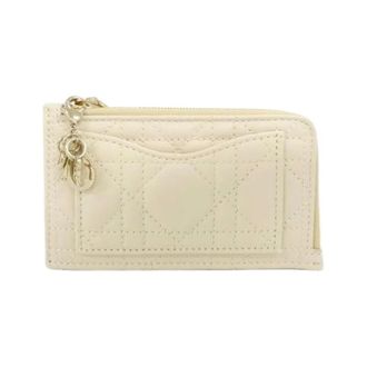 Dior Pre-owned Lady Dior Cosmos Lambskin Coin Case - Femme - Pre-owned - Beige - Taille: ONE Size