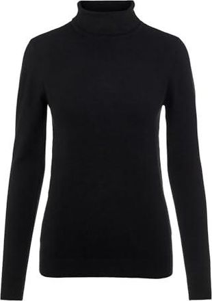 Object Objthess L/S Pull en Tricot à col roulé Noos, Noir, L Femme