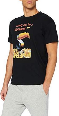 Guinness Official Merchandise G1296 T-Shirt, Noir, L Homme