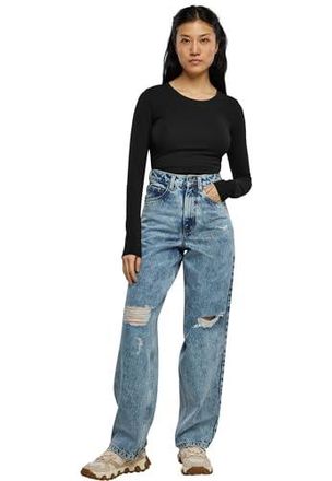 Urban Classics Ladies Stretch Jersey Longsleeve Body Femme T-shirt manches longues noir XXL