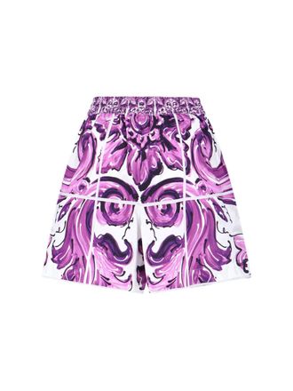Dolce & Gabbana Womens Trousers Violet Cotton