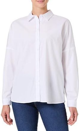 Caroll Chemise droite avec empiècement 100% coton blanc L