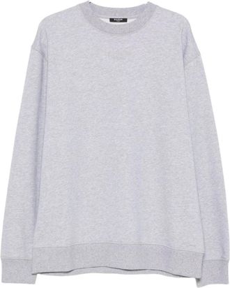 Balmain Sweatshirt Mit Logo - - Sweatshirts & Hoodies - Herren - Grau - M