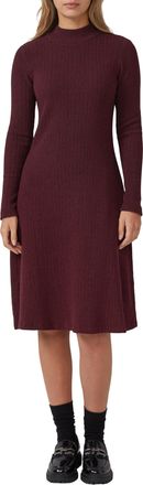 s.Oliver Strukturiertes Jerseykleid mit ausgestelltem Saum