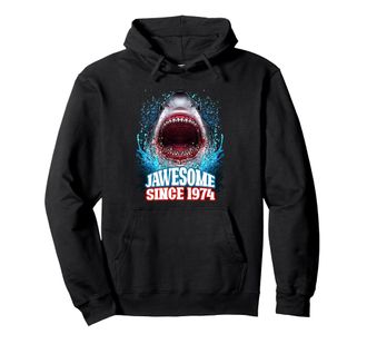 BDAZ 52. Geburtstag Jawesome Since 1974 Shark 52 Years Old Pullover Hoodie